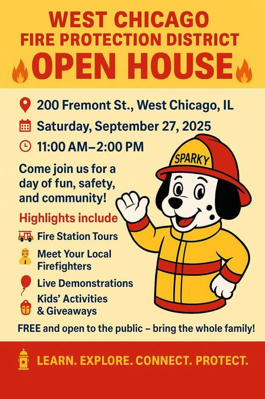 West Chicago Fire Protection District to Host Annual Open House - West ...